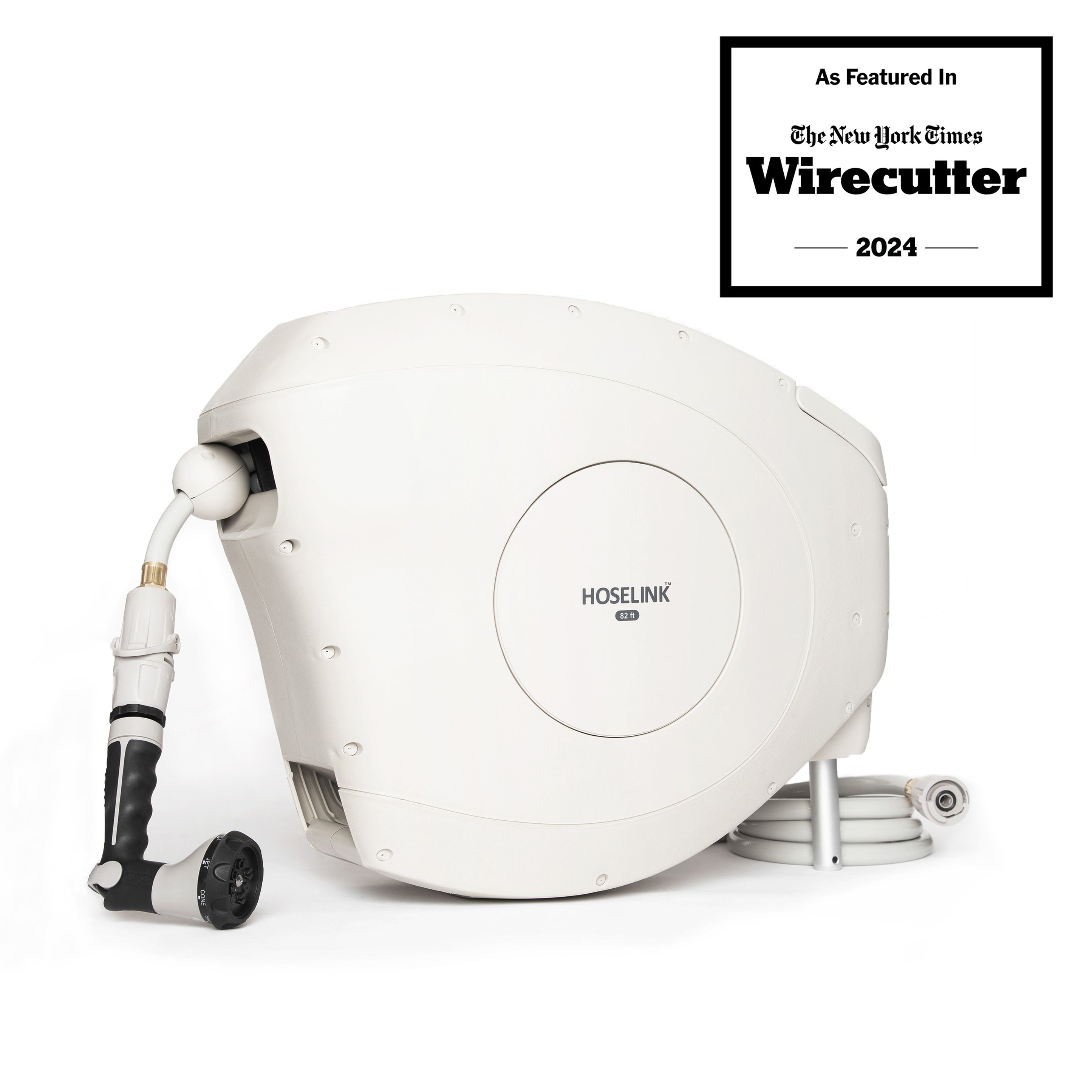 82 Foot Retractable Garden Hose in Beige | Hoselink USA