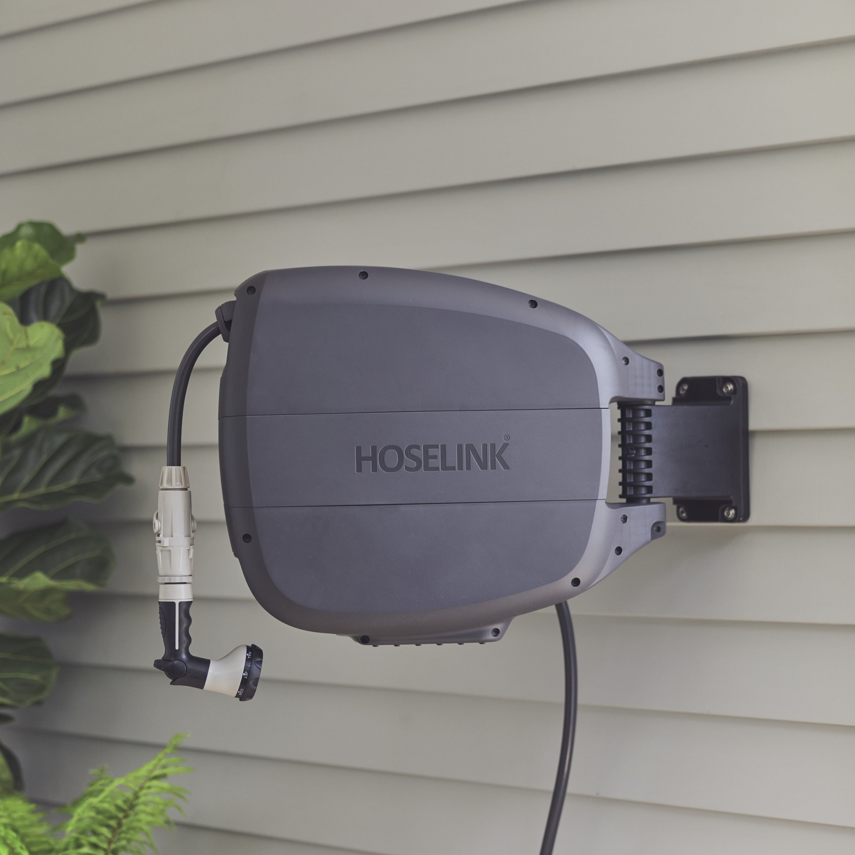 Retractable Garden Hose Reel | 90ft - 100ft | Charcoal | Evolve Series ...