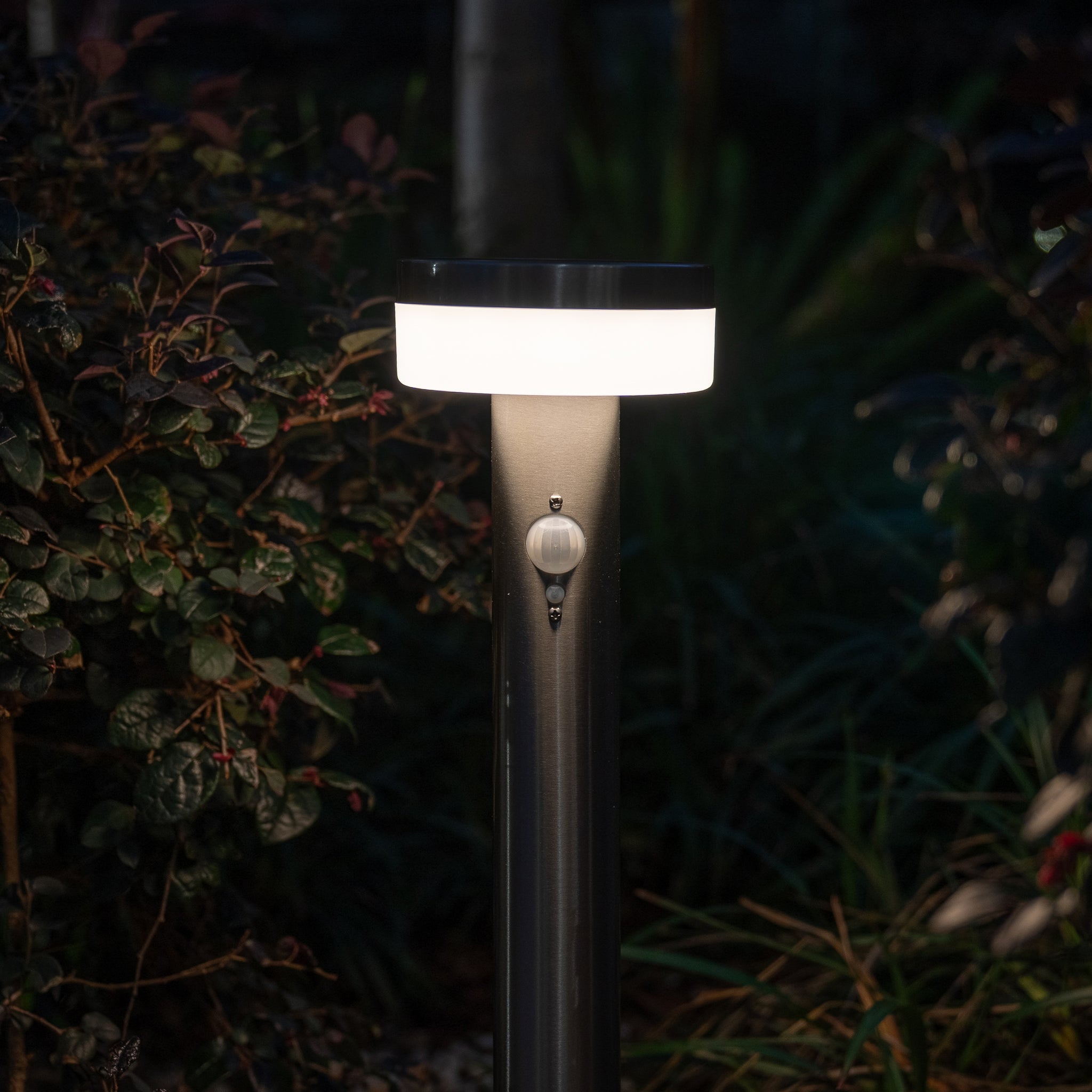 Solar Bollard Light | Stainless Steel | Motion Sensor – Hoselink USA